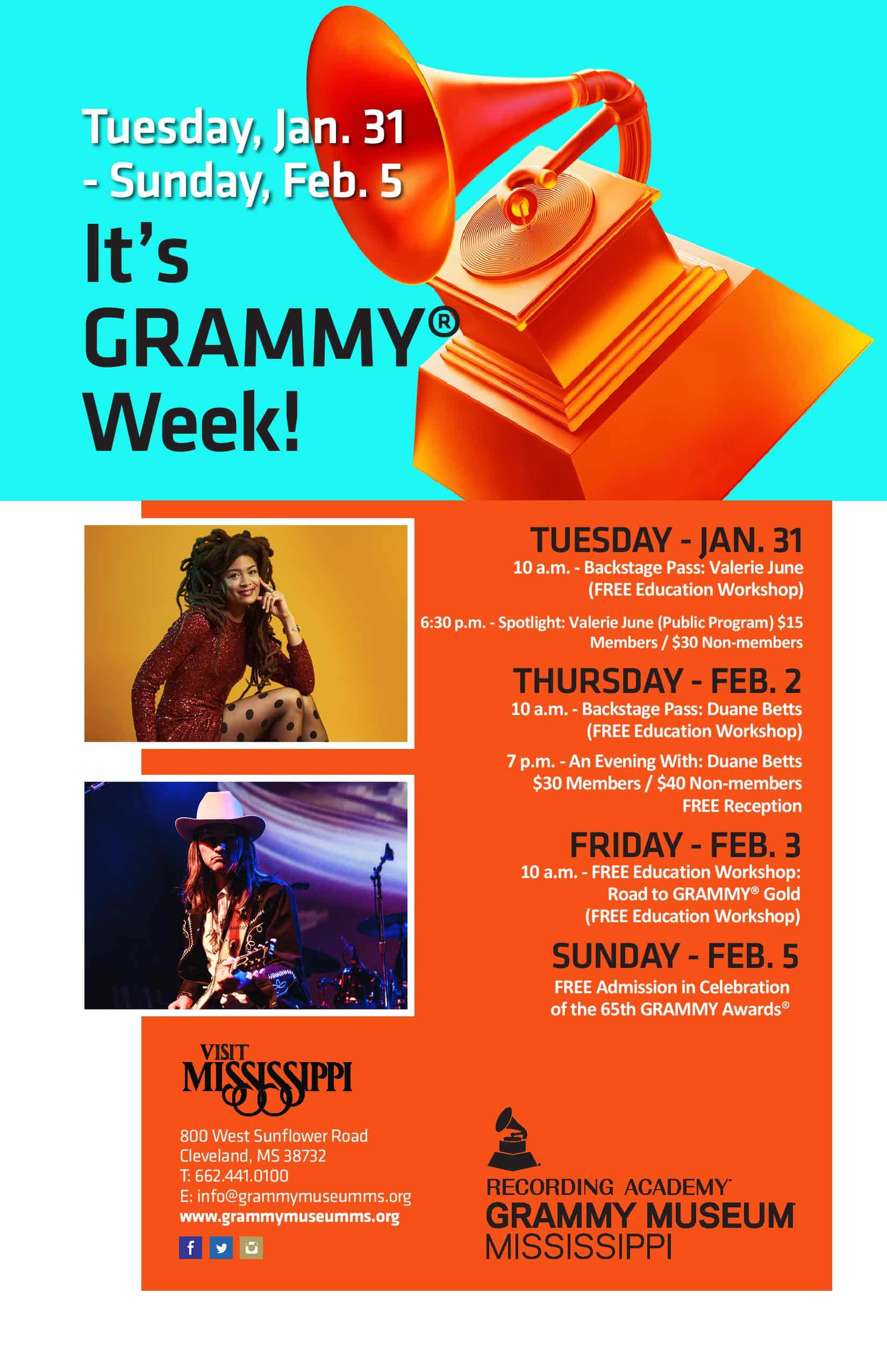 GRAMMY Museum Mississippi announces events for GRAMMY Week 2023 ...