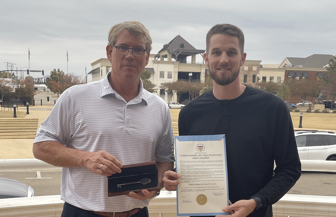 World Series champion and Tupelo native Chris Stratton awarded key to ...