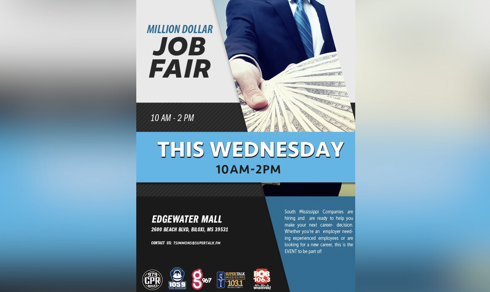 SuperTalk Mississippi Gulf Coast stations to host Million Dollar Job ...